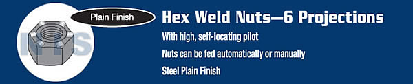 Hex Weld Nut With 6 Projections High Pilot Height at Nationwide ...