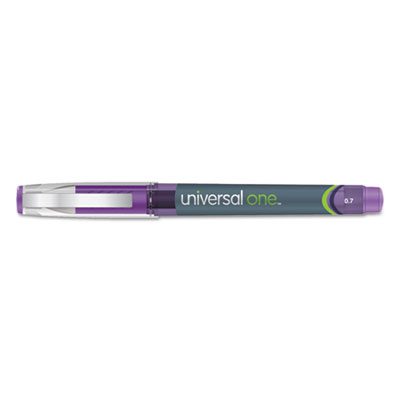 Universal One™ - High Capacity Roller Ball Stick Gel Pen, Purple Ink ...